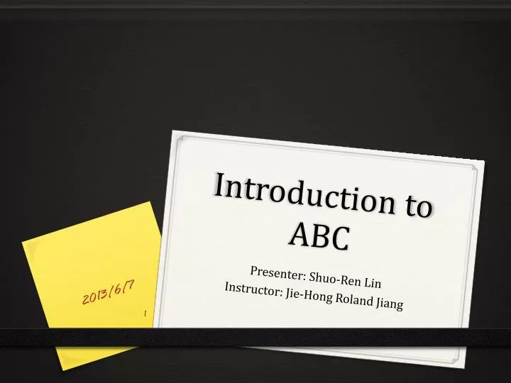 PPT - Introduction to ABC PowerPoint Presentation, free download - ID ...