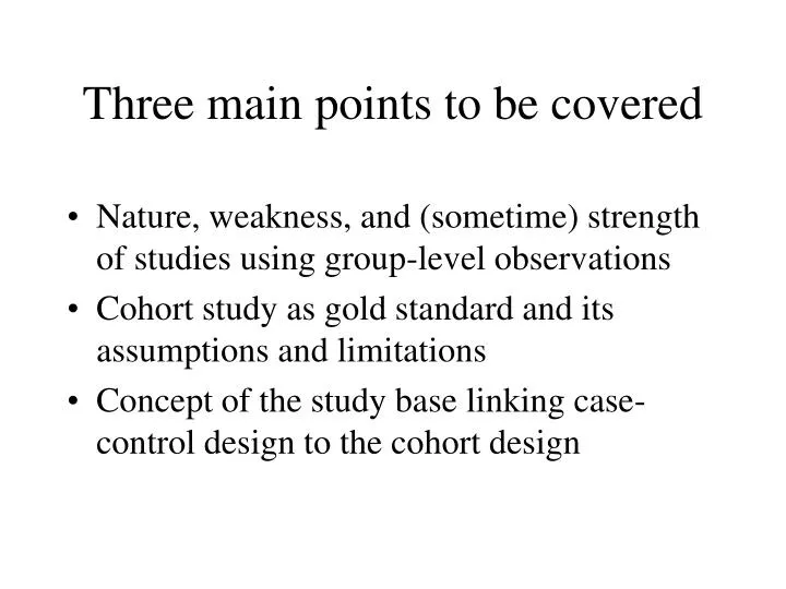PPT - Three main points to be covered PowerPoint Presentation, free ...