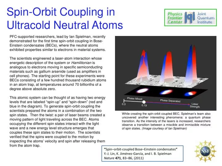PPT - Spin-Orbit Coupling in Ultracold Neutral Atoms PowerPoint ...