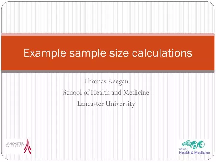 PPT - Example sample size calculations PowerPoint Presentation, free ...