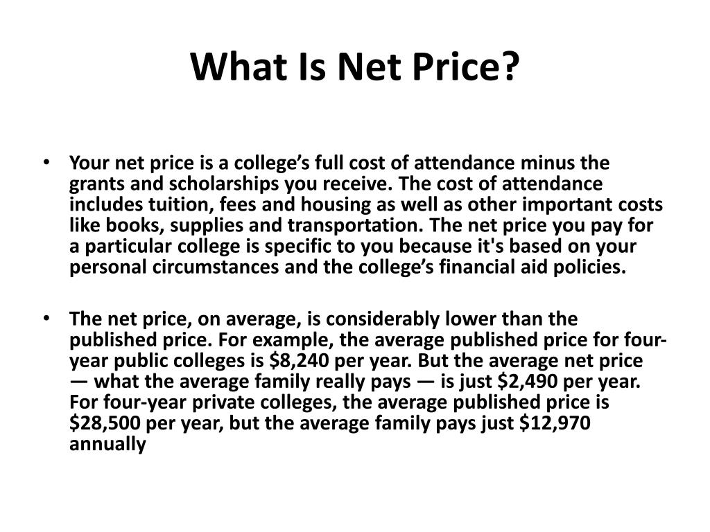 PPT - Unlocking College Costs: Net Price Calculators and Financial Aid ...