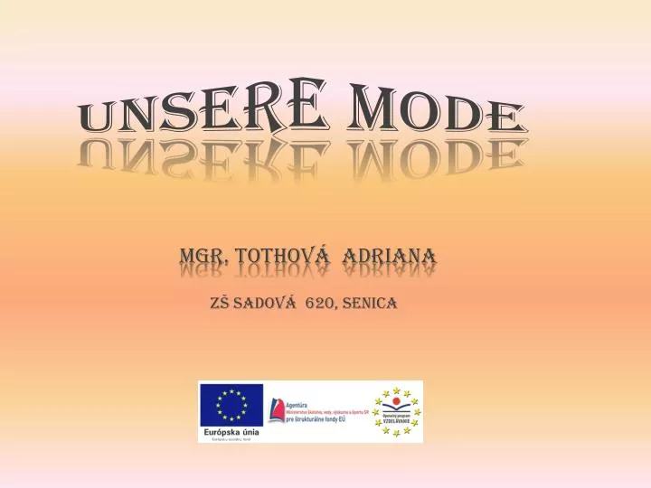 PPT - Unsere Mode PowerPoint Presentation, free download - ID:1835524