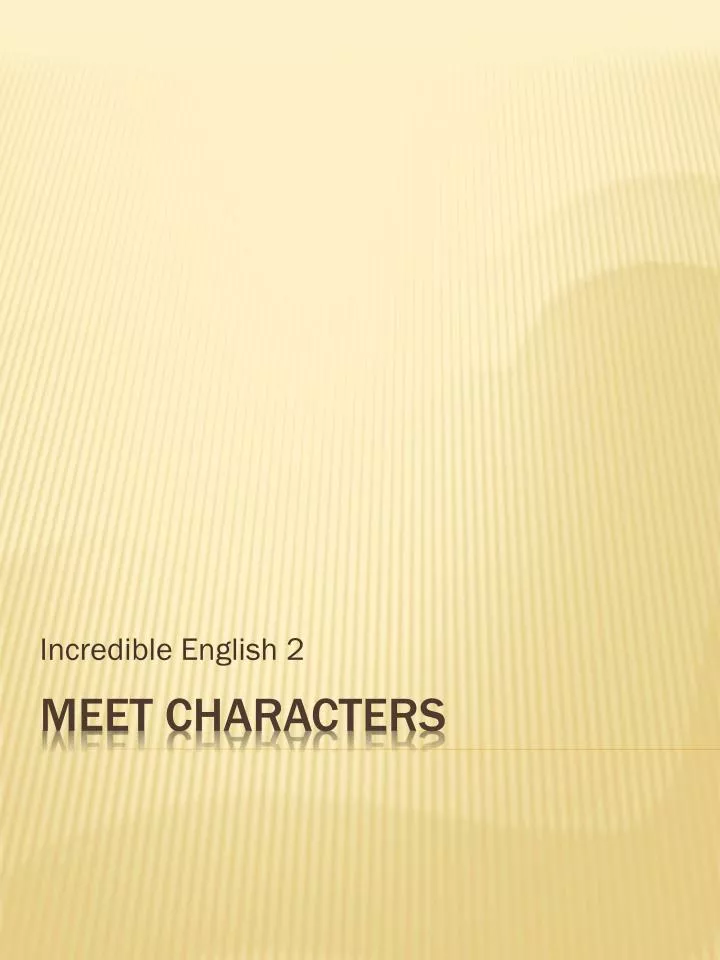 PPT - Meet characters PowerPoint Presentation, free download - ID:1835575