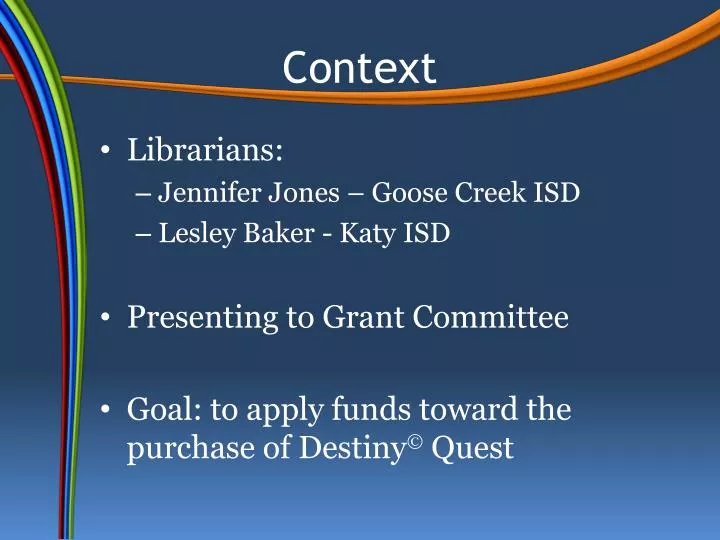 PPT - Context PowerPoint Presentation, free download - ID:1835913