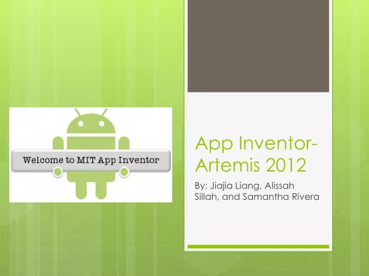 PPT - App Inventor- Artemis 2012 PowerPoint Presentation, free download ...