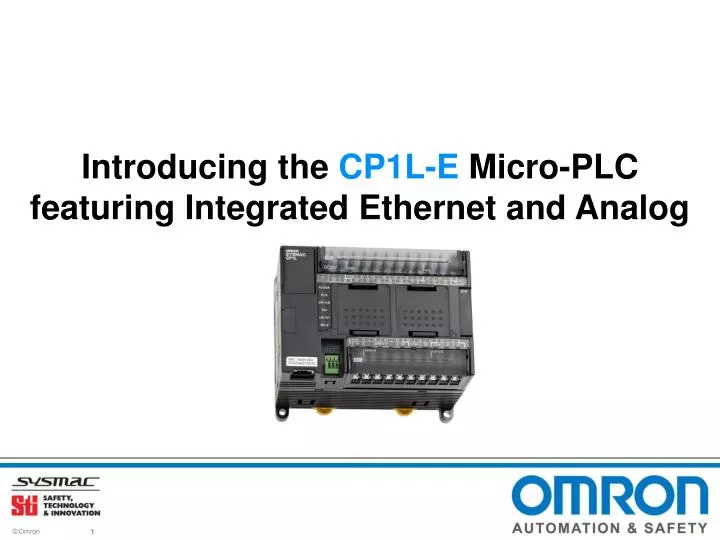 PPT - Introducing the CP1L-E Micro-PLC featuring Integrated Ethernet and Analog PowerPoint ...