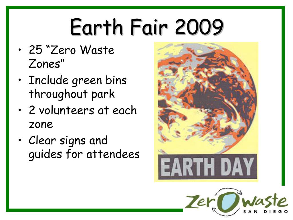 PPT - Zero Waste San Diego: Promoting Sustainability at Earth Fair ...