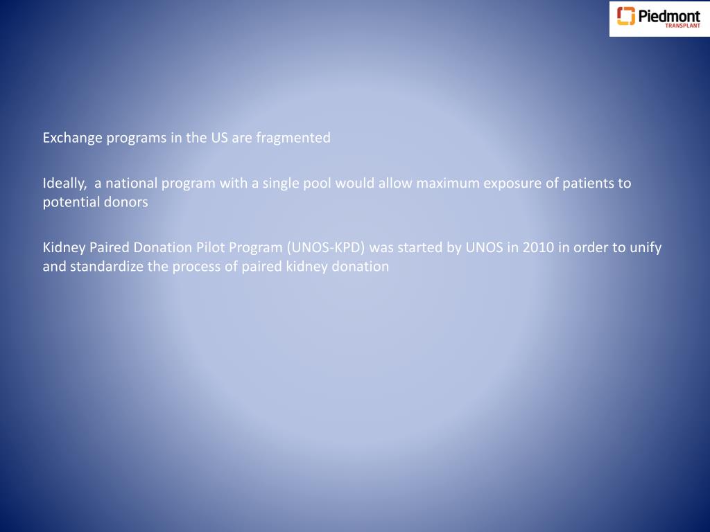 PPT - Live Donor Kidney Transplantation: Updates in Paired Kidney ...
