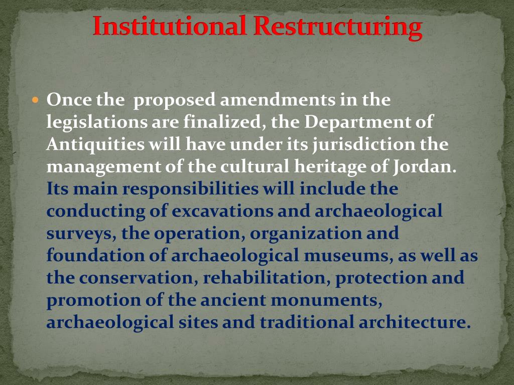 PPT - Reforming Jordan’s Cultural Heritage Sector PowerPoint ...