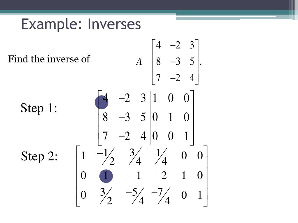 Ppt Matrix Inverse And Transpose Powerpoint Presentation Free