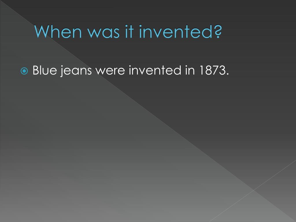 PPT - The Invention Of Blue Jeans. PowerPoint Presentation, free ...