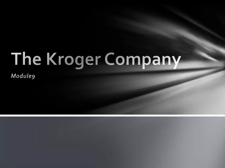 PPT - The Kroger Company PowerPoint Presentation, free download - ID ...