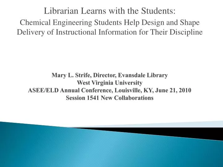 PPT - Librarian Learns with the Students: PowerPoint Presentation, free ...