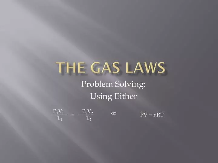 PPT - The Gas Laws PowerPoint Presentation, free download - ID:1839213