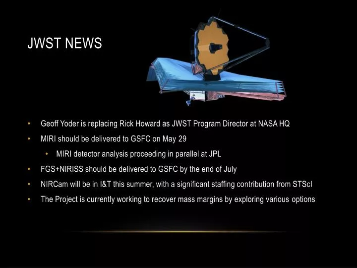 PPT - JWST NewS PowerPoint Presentation, free download - ID:1839633