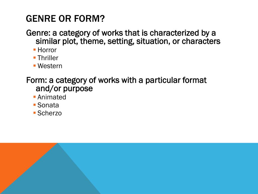 PPT - Genre and medium vocabulary projects PowerPoint Presentation ...