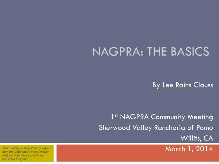 PPT - NAGPRA: the basics PowerPoint Presentation, free download - ID ...