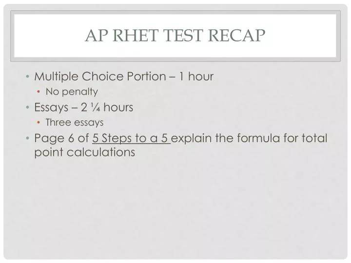 PPT - AP Rhet Test Recap PowerPoint Presentation, free download - ID ...