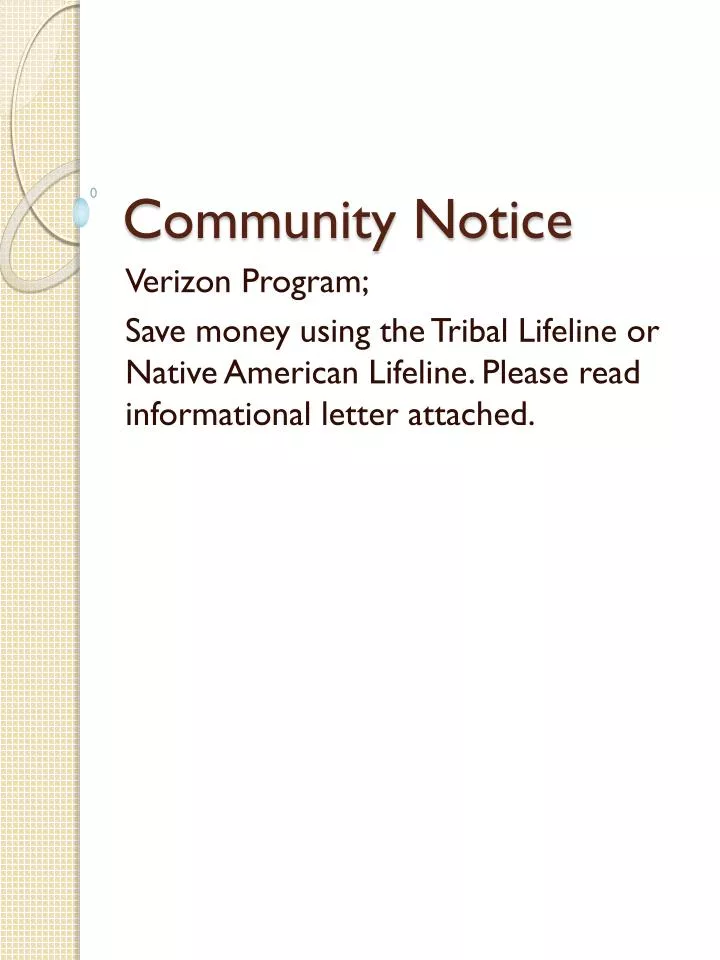 PPT - Community Notice PowerPoint Presentation, free download - ID:1840558