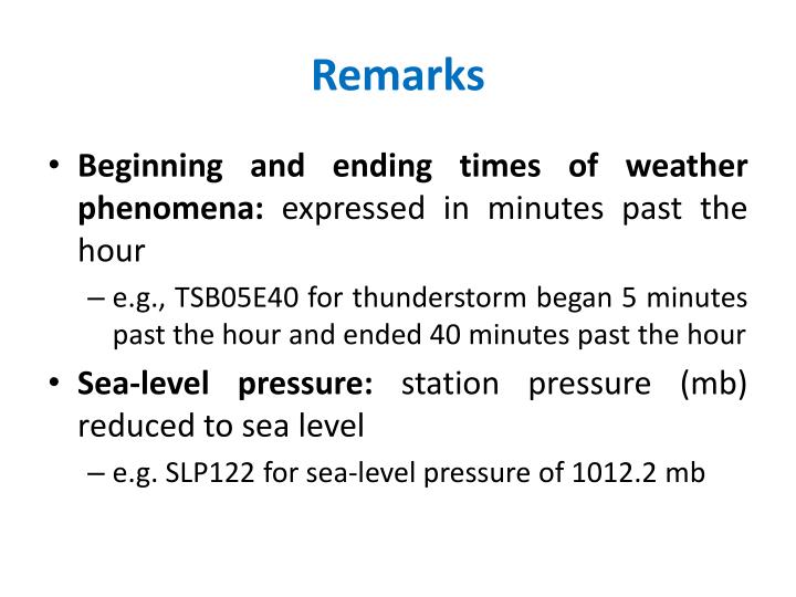 PPT - Lab 2: METAR Decoding and Station Observations PowerPoint ...