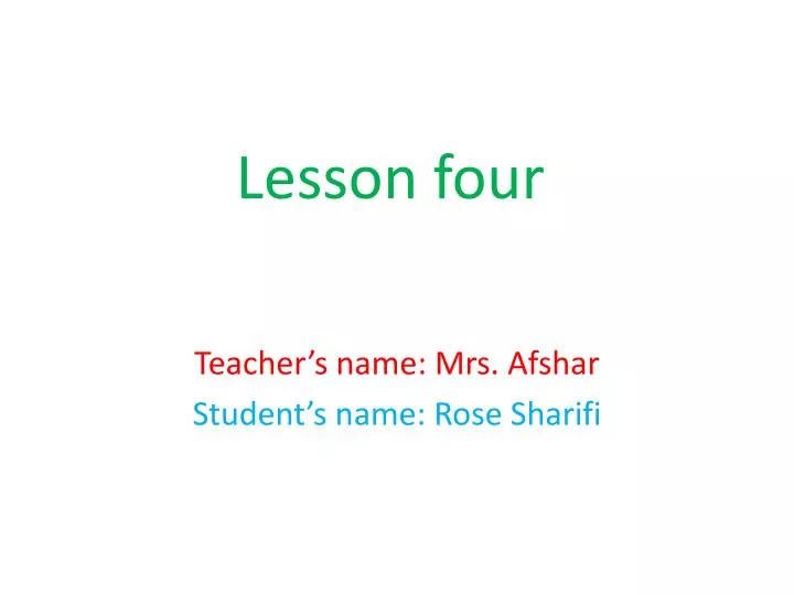 PPT - Lesson four PowerPoint Presentation, free download - ID:1840800