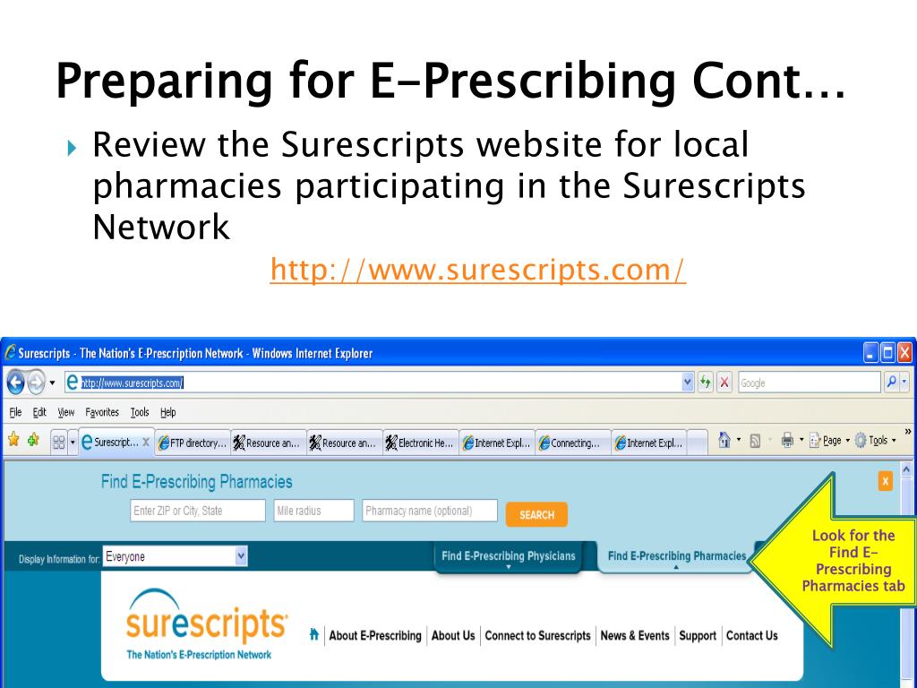 PPT - EHR for Outpatient Pharmacy: E-Prescribing PowerPoint ...