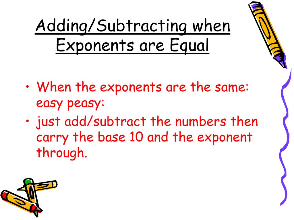 PPT Adding And Subtracting Numbers In Scientific Notation PowerPoint