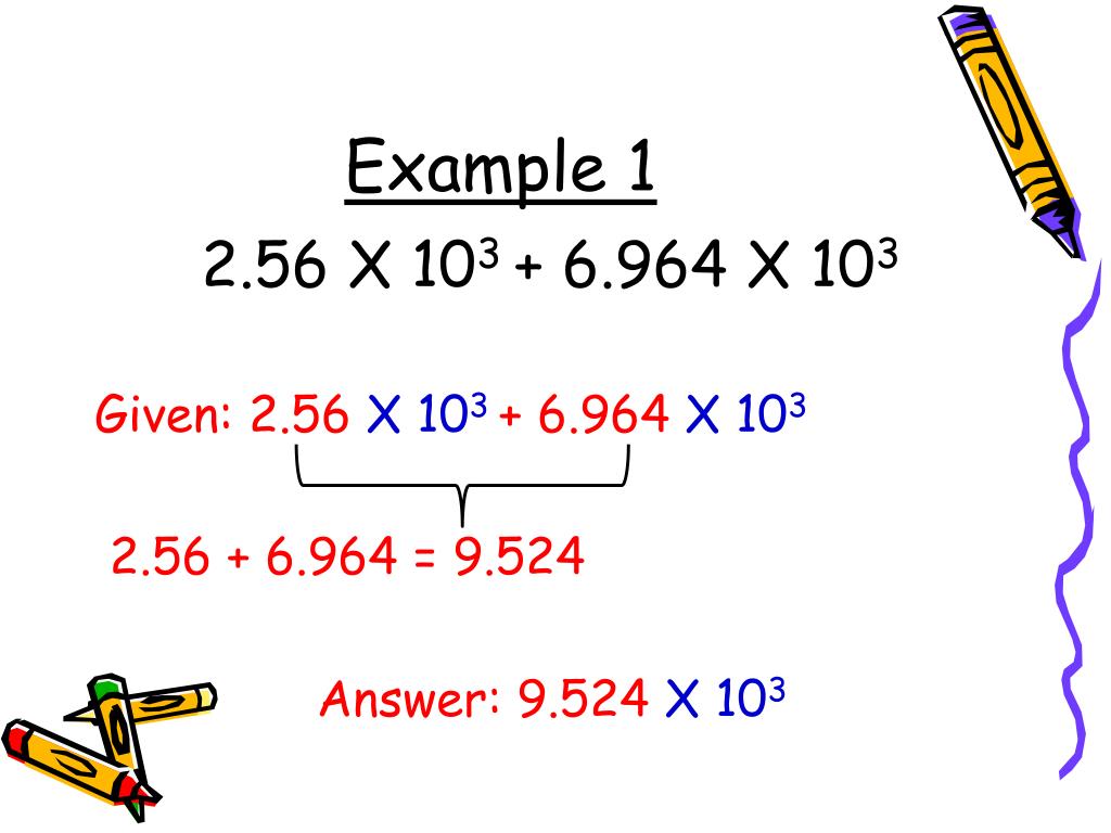 PPT Adding And Subtracting Numbers In Scientific Notation PowerPoint