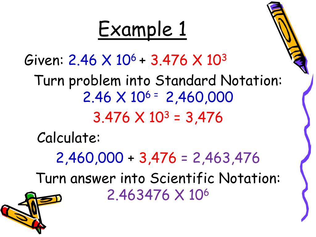 PPT Adding And Subtracting Numbers In Scientific Notation PowerPoint