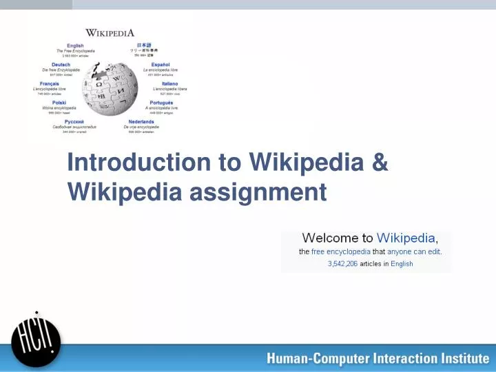 PPT - Introduction to Wikipedia & Wikipedia assignment PowerPoint ...