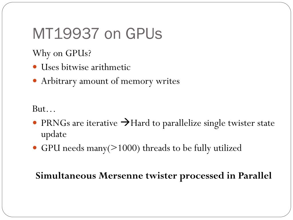 PPT - Parallel Algorithms for Pseudorandom Number Generators PowerPoint ... PPT - Parallel Algorithms for Pseudorandom Number Generators PowerPoint ...