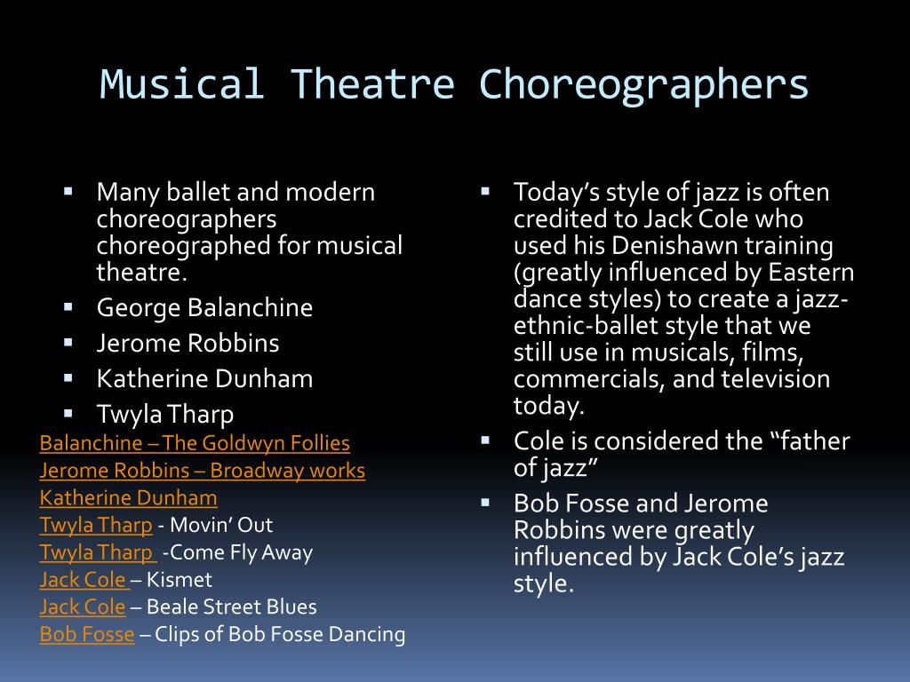 PPT - Jazz, musical theatre, and tap Chapter 9 from Learning About ...
