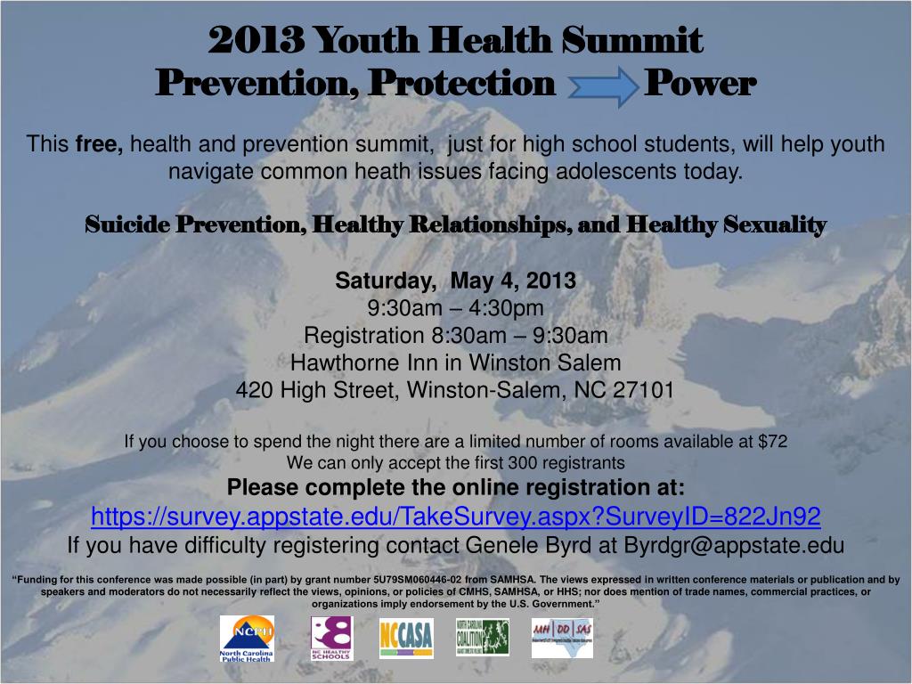 PPT - Youth Health Summit 2013: Empowering High School Students for ...