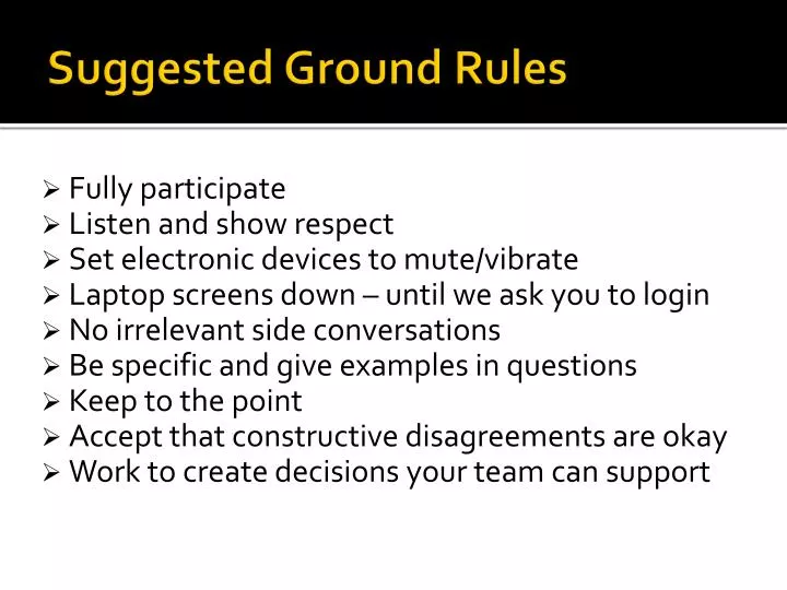 PPT - Suggested Ground Rules PowerPoint Presentation, free download ...