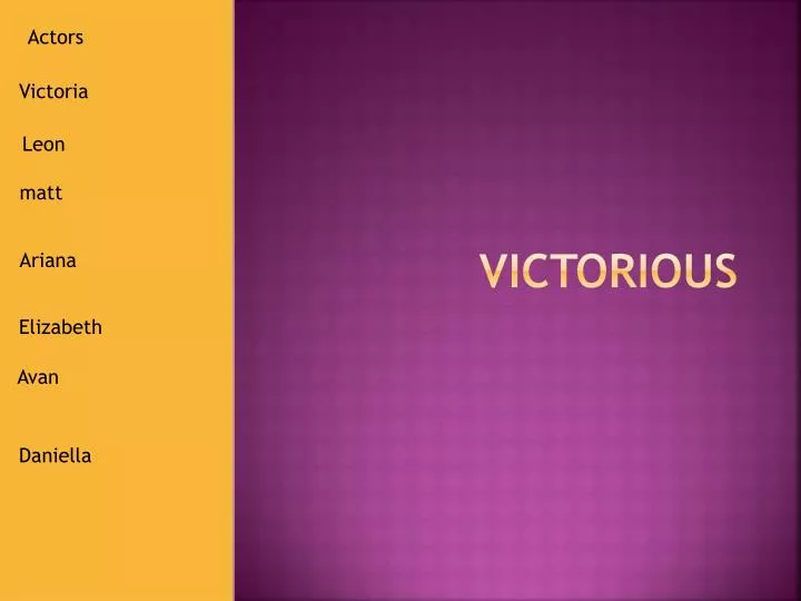 PPT - VICTORIOUS PowerPoint Presentation, free download - ID:1842291
