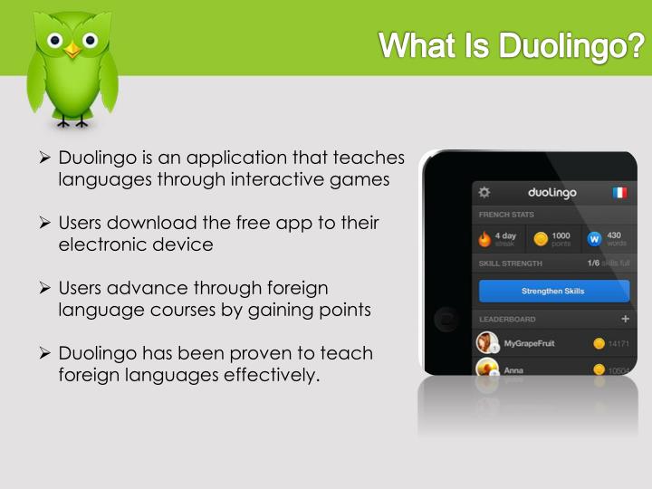 PPT - duolingo PowerPoint Presentation - ID:1842433