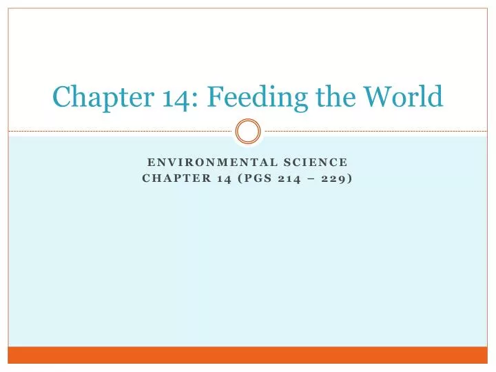 PPT - Chapter 14: Feeding the World PowerPoint Presentation, free ...