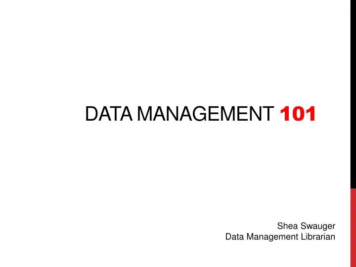 PPT - data management 101 PowerPoint Presentation, free download - ID ...
