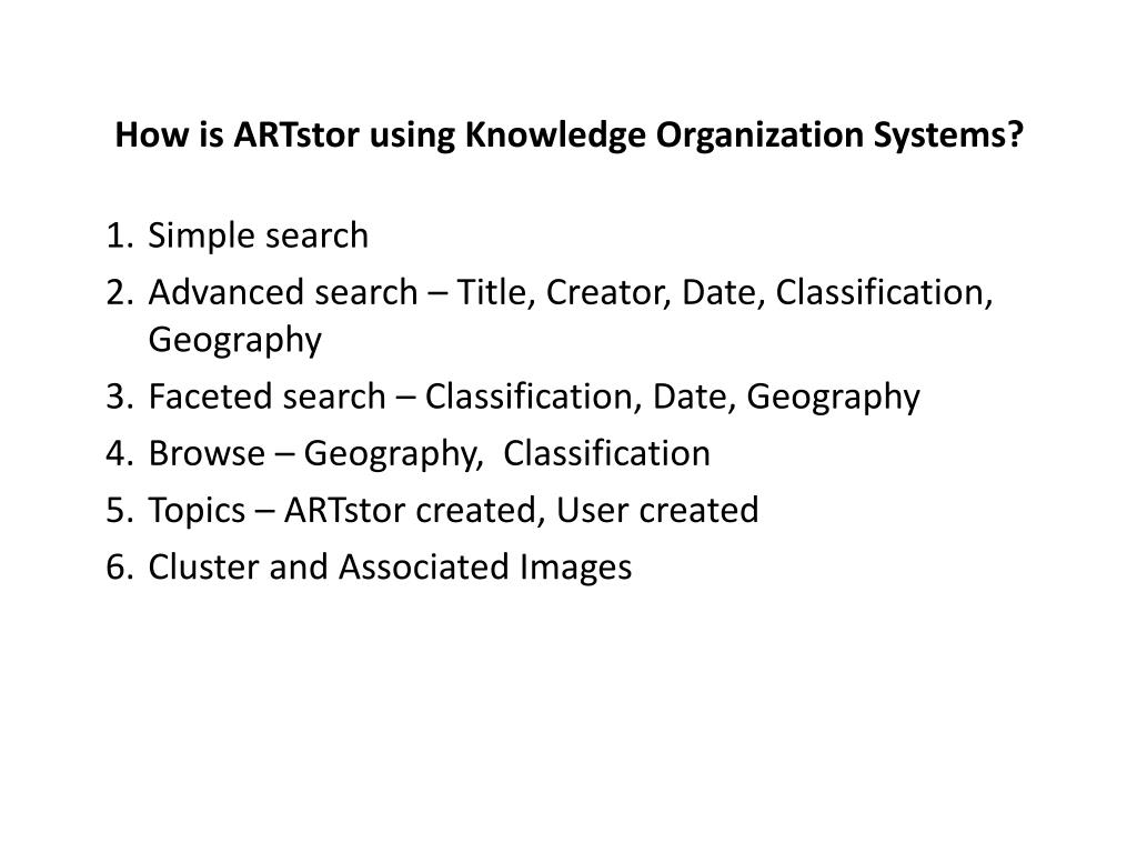 PPT - ARTstor A digital library of online collections for Education ...
