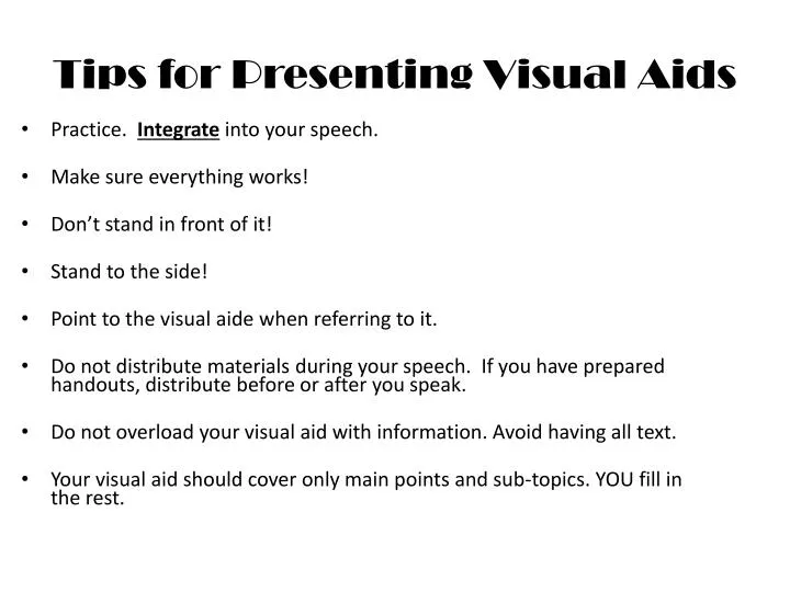 PPT - Tips for Presenting Visual Aids PowerPoint Presentation, free ... PPT - Tips for Presenting Visual Aids PowerPoint Presentation, free ...