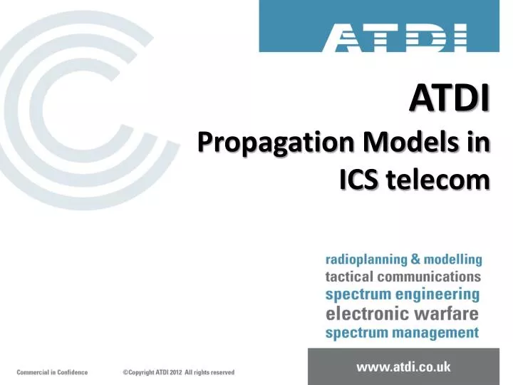 PPT - ATDI Propagation Models in ICS telecom PowerPoint Presentation ...