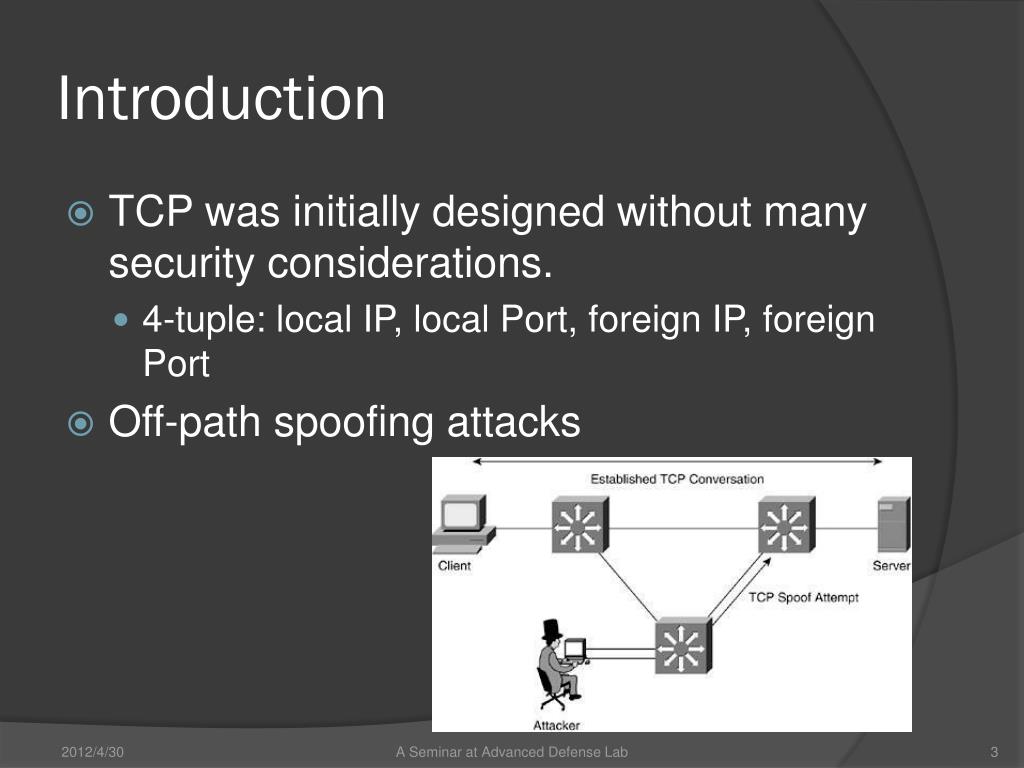 Ppt Off Path Tcp Sequence Number Inference Attack How Firewall Middleboxes Reduce Security 1535