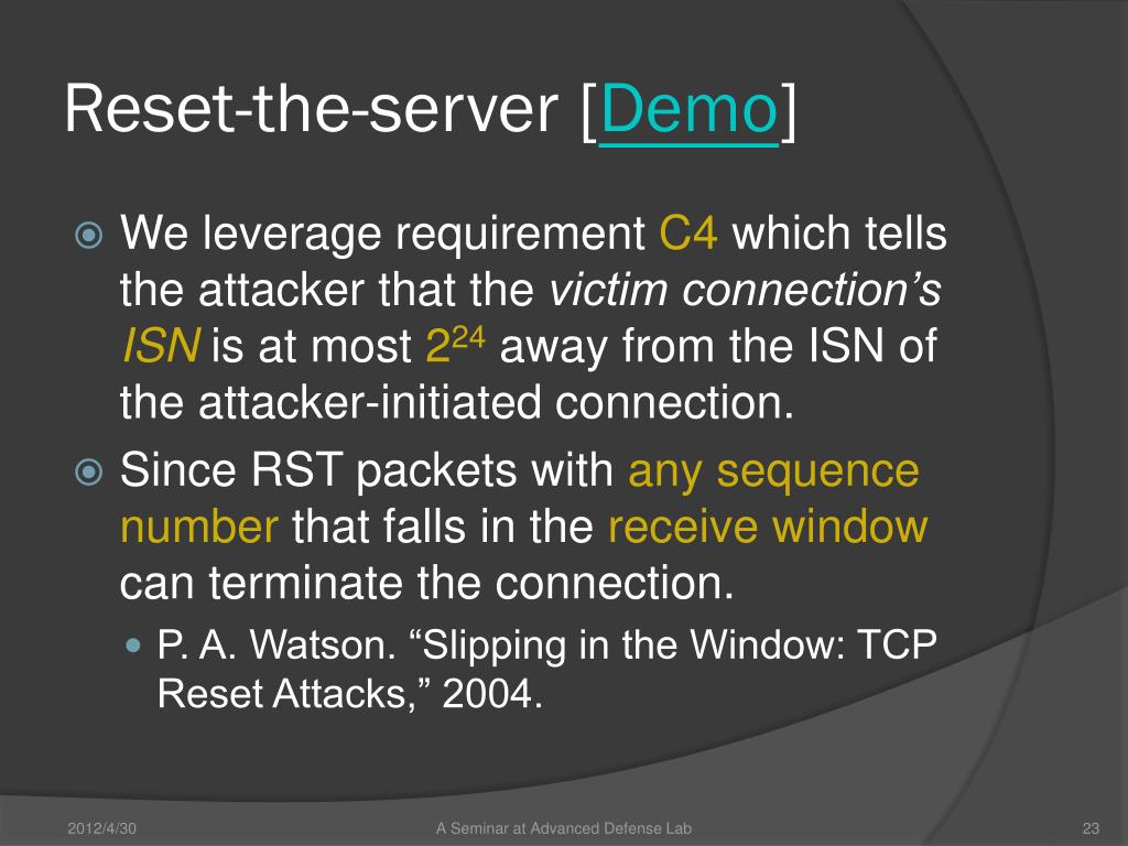 Ppt Off Path Tcp Sequence Number Inference Attack How Firewall Middleboxes Reduce Security 5349