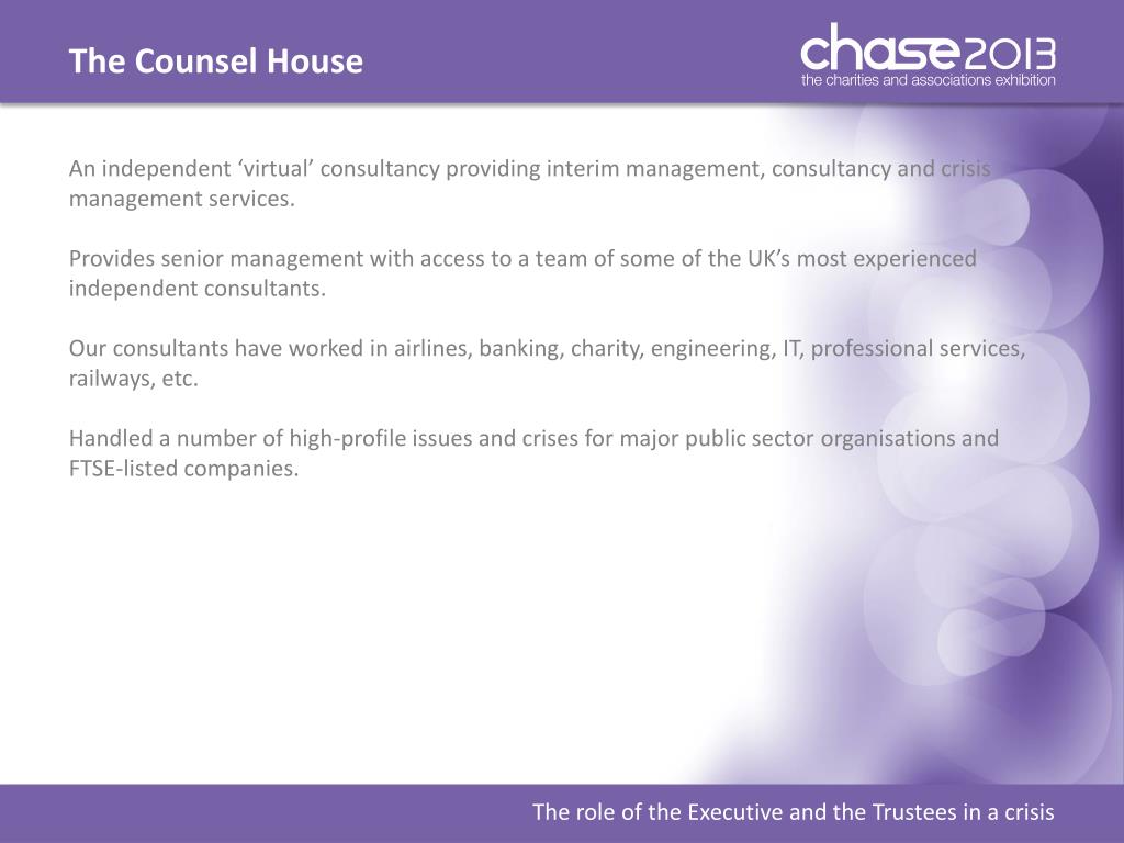 PPT - Navigating Crisis: Executive and Trustees' Role for Effective ...