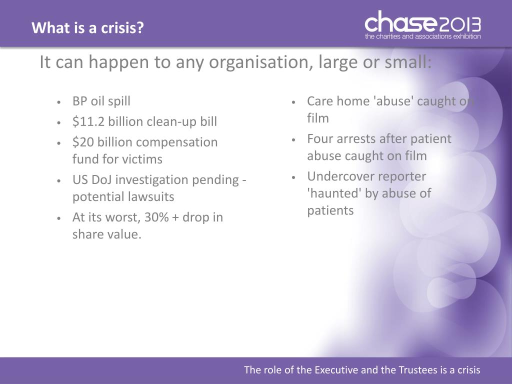 PPT - Navigating Crisis: Executive and Trustees' Role for Effective ...