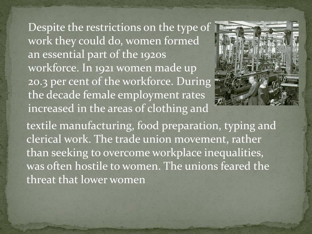 PPT - Role of Women in the 1920s PowerPoint Presentation, free download ...