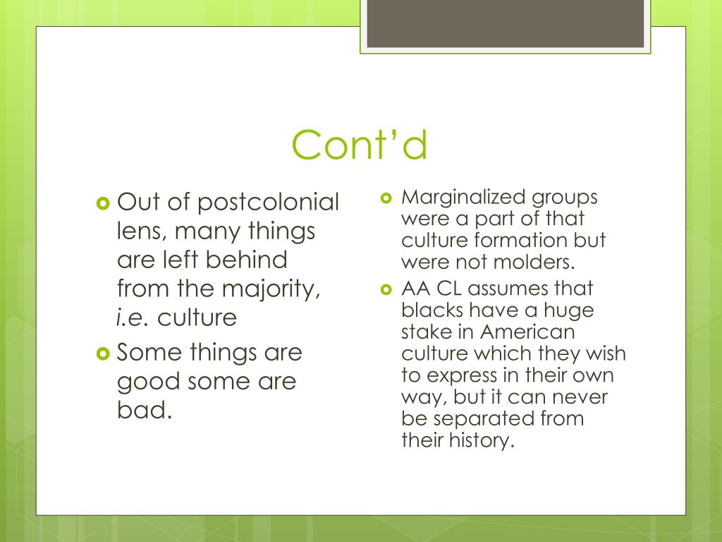 PPT - Critical Race Theory and African American Critical Lens ...