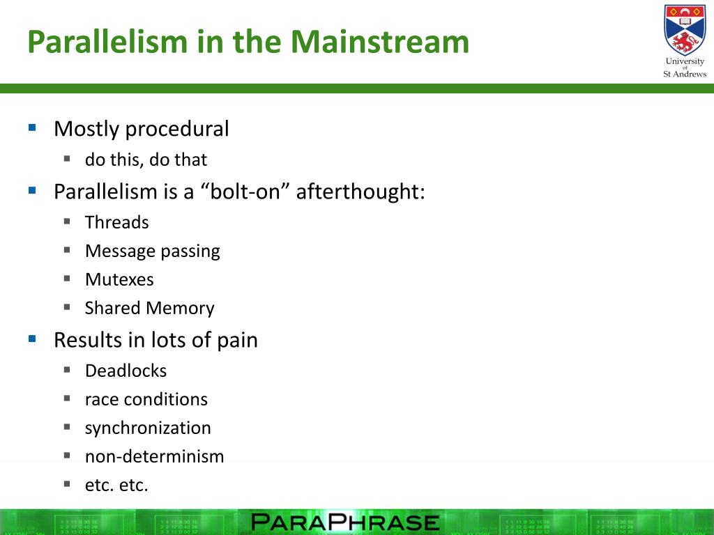 Ppt Using Software Refactoring To Form Parallel Programs The Paraphrase Approach Powerpoint
