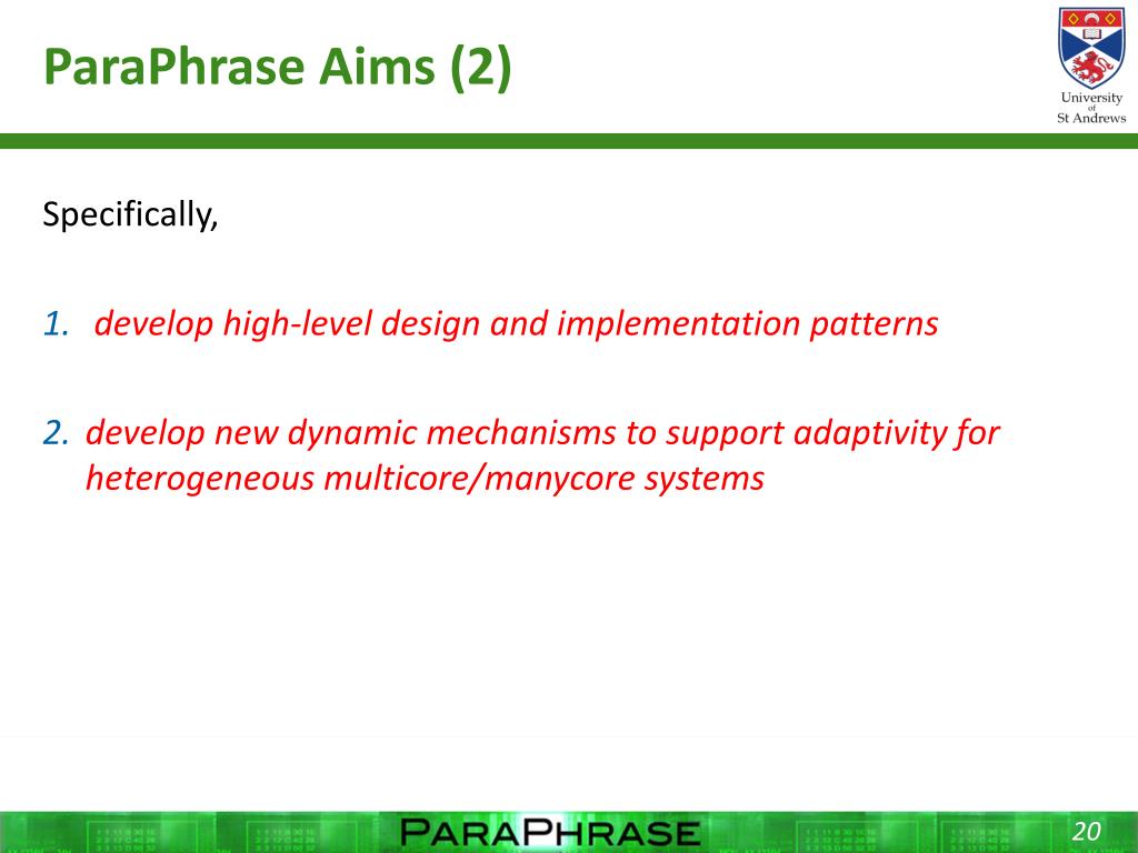 Ppt Using Software Refactoring To Form Parallel Programs The Paraphrase Approach Powerpoint