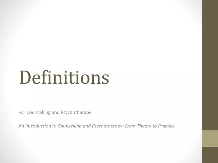 PPT - Definitions PowerPoint Presentation, free download - ID:1843769